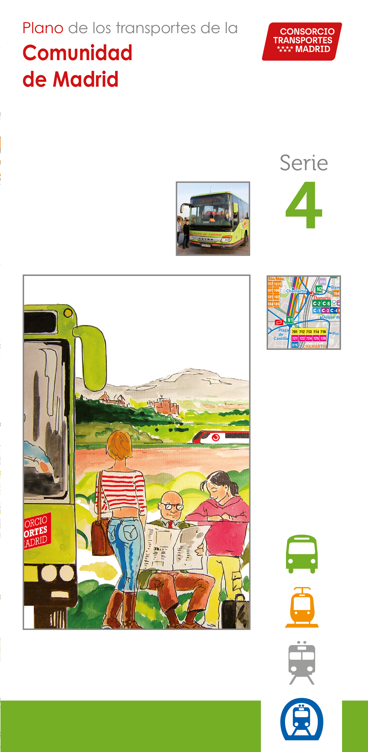 Plano de los transportes de la Comunidad de Madrid