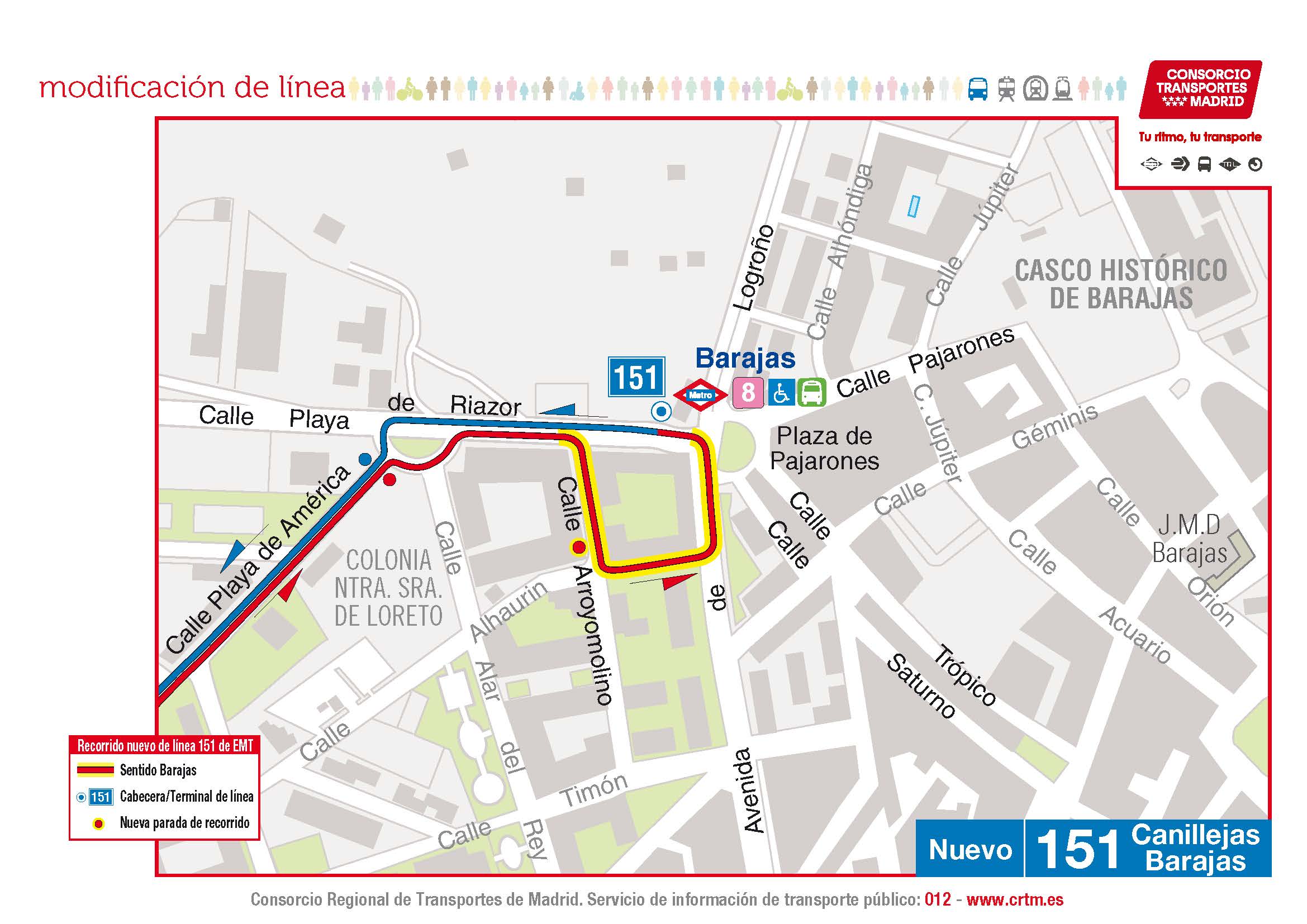 27/02/2025 Modificación definitiva de recorrrido de la línea 151 de EMT ...